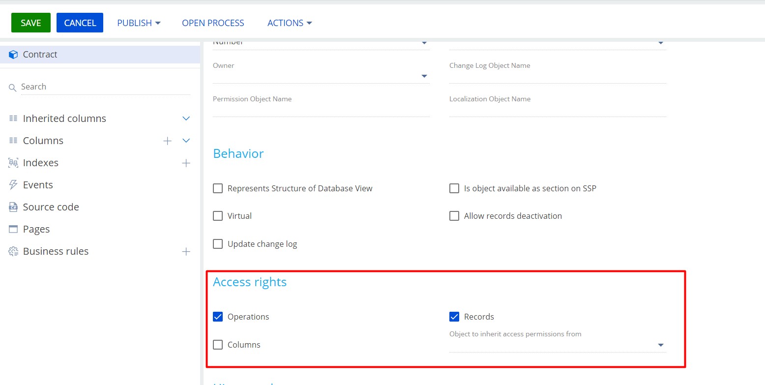 Object permissions changes are saved to package "Custom" | Community Creatio